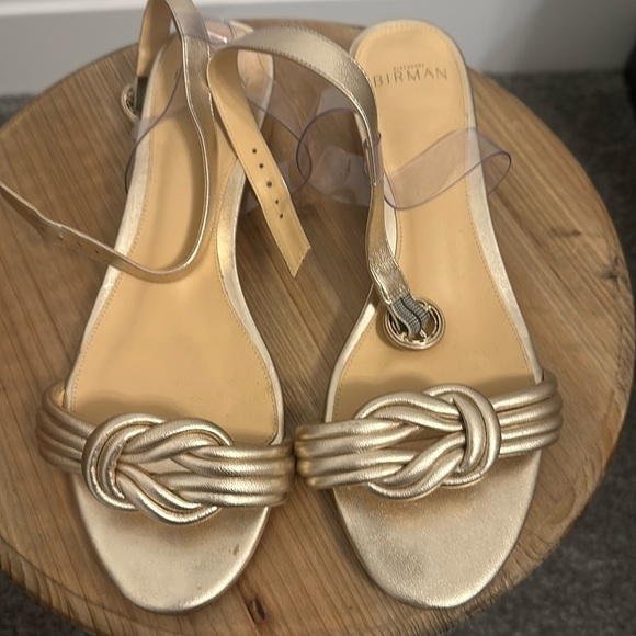 Alexandre Birman | Shoes | Authentic Gold Alexandre Birman Flat Leather ...